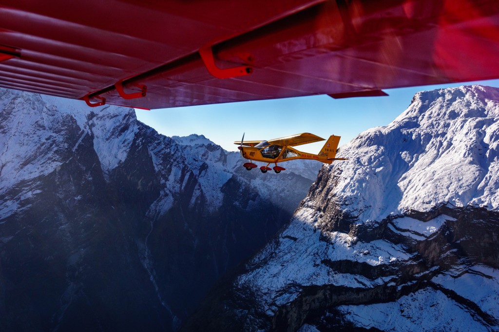 Mountain flight over the Himalayas